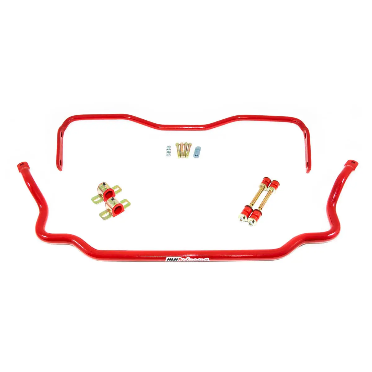 UMI Performance G-Body Solid Front & Rear Sway Bar Kit – Red – Three Pedals